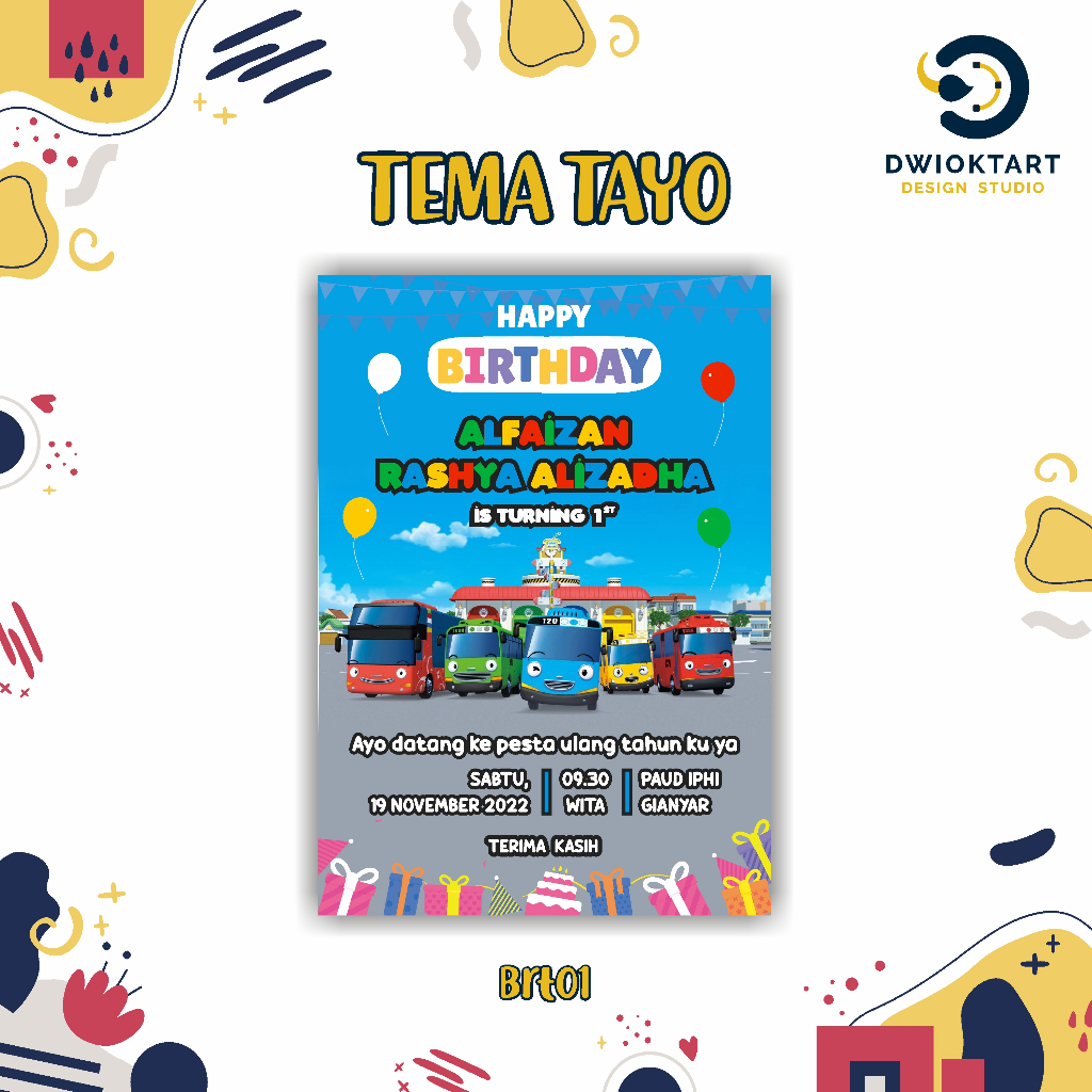 Jual Undangan Digital Ulang Tahun Tema tayo | Shopee Indonesia