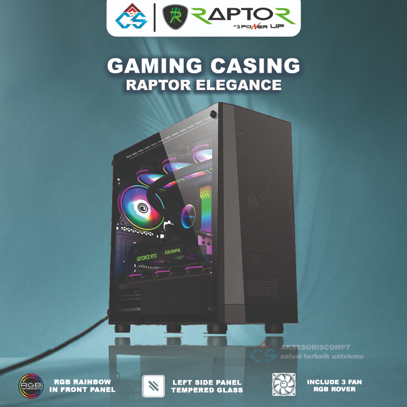 Jual Casing Gaming RAPTOR ELEGANCE - Casing Gaming FULL ATX | Shopee ...
