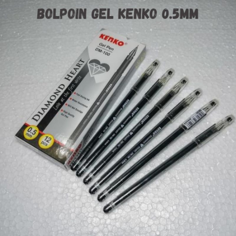 Jual Gel Pen, Pena Gel, Bolpoin Jel KENKO 0.5mm | Shopee Indonesia