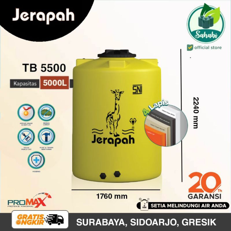 Jual Tandon Air / Toren Air / Tangki Air Jerapah Promax 5000 Liter ...