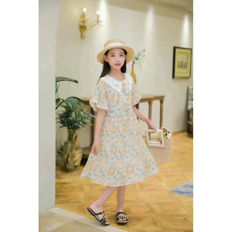Jual Dress bunga cantik premium 6tahun (baby pink) | Shopee Indonesia
