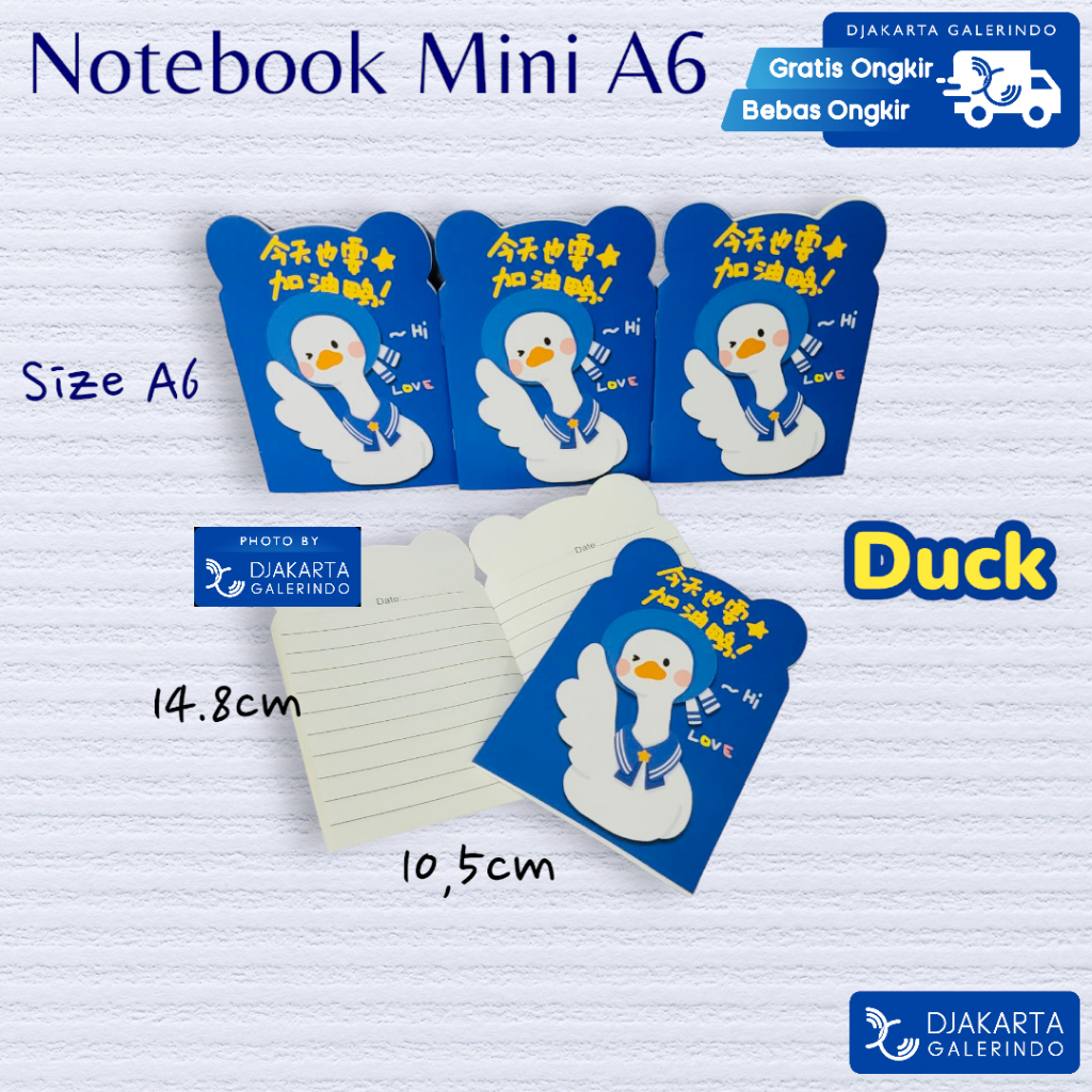 Jual Notebook Mini A6 Gambar Lucu Bergaris lurus - Buku Tulis - Buku ...