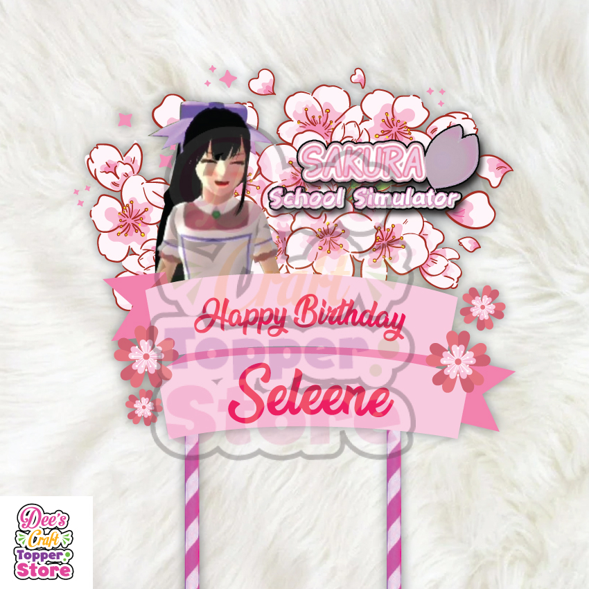 Jual Topper Cake Sakura School Simulator Bisa Request Nama Gambar ...