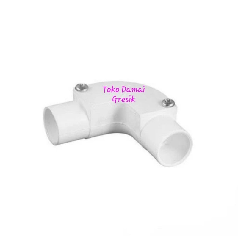 Jual Elbow / belokan / L bow / Elbow 20mm pipa listrik conduit putih 20 ...