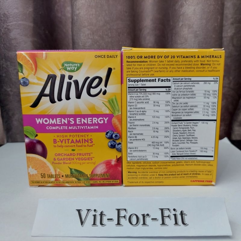 Jual Nature's Way Alive Women's Energy Multivitamin 50 tabs Alive ...