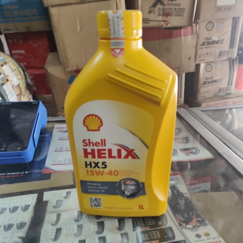 Jual oli shell helix hx5 15w 40 1 liter | Shopee Indonesia