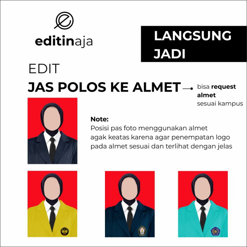 Jual Edit Jas Polos ke Almet Kampus Cewek/Ganti Jas Polos ke Almet ...