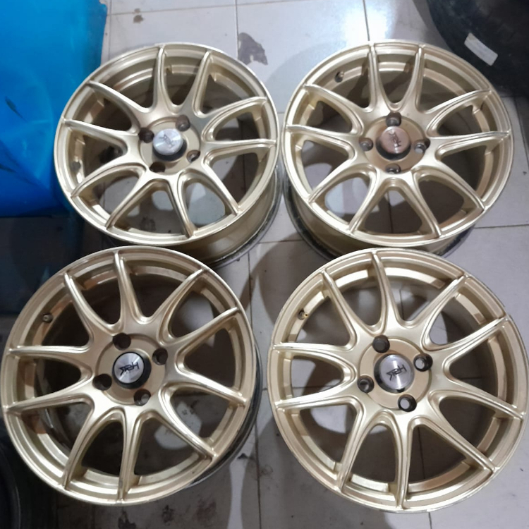 Jual Velg Mobil Racing KAMIKAZE (HSR) Ring 15 Lebar 6,5 Inch Hole 4 x 100 Offset 42 Warna Gold ...