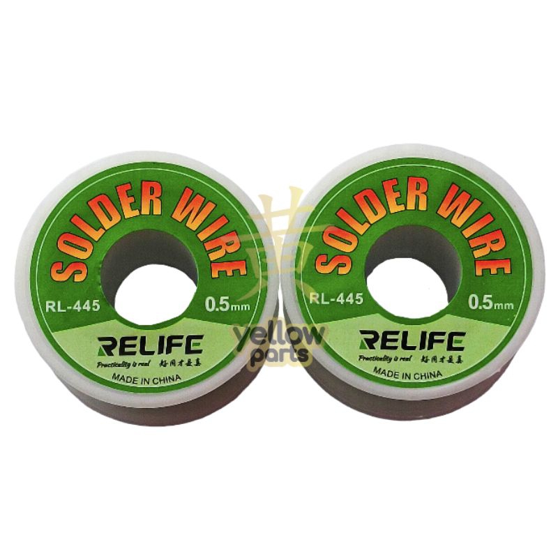 Jual TOOLS TIMAH GULUNG SOLDERING WIRE RELIFE RL-445 0.5 MM 25G | Shopee Indonesia