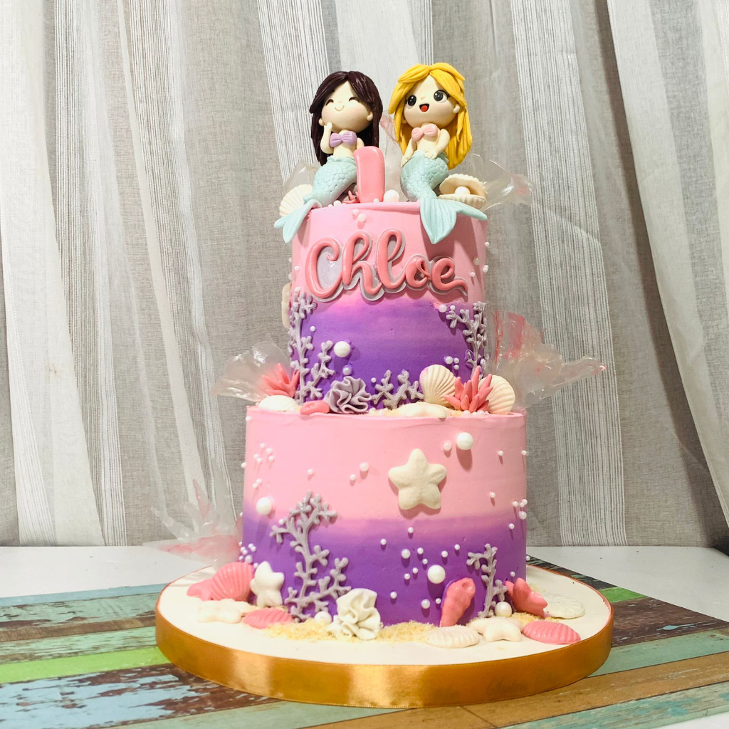 Jual KUE ULANG TAHUN | BIRTHDAY CAKE | KUE TEMA PUTRI DUYUNG | Shopee ...