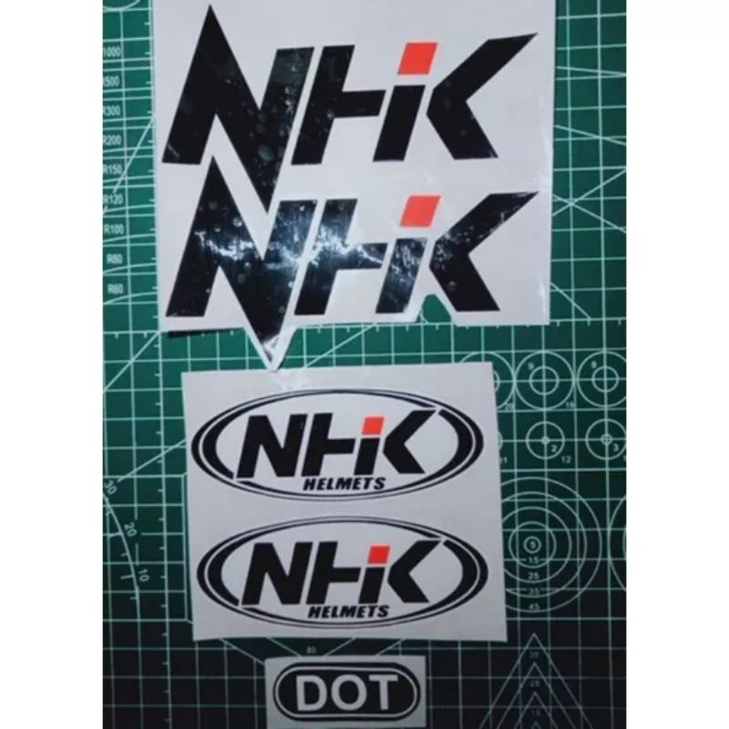 Jual stiker logo helm NHK set, depan belakang, kanan kiri, cutting ...