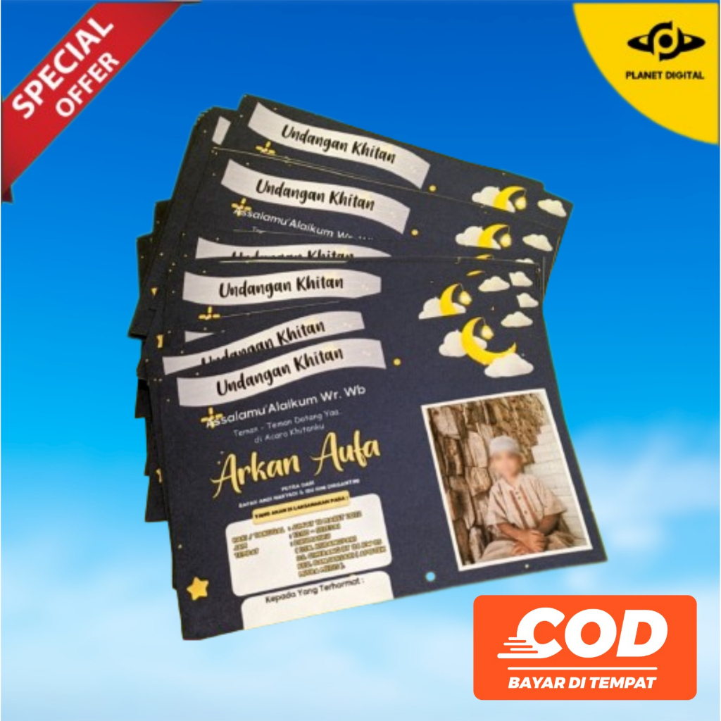 Jual Undangan Khitanan Ulang Tahun Tasyakuran Rasulan Khataman Natalan ...