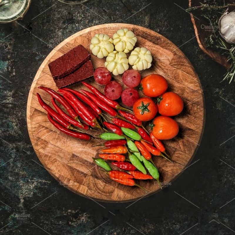 Jual Replika makanan paket lengkap sambal terasi / dummy makanan ...