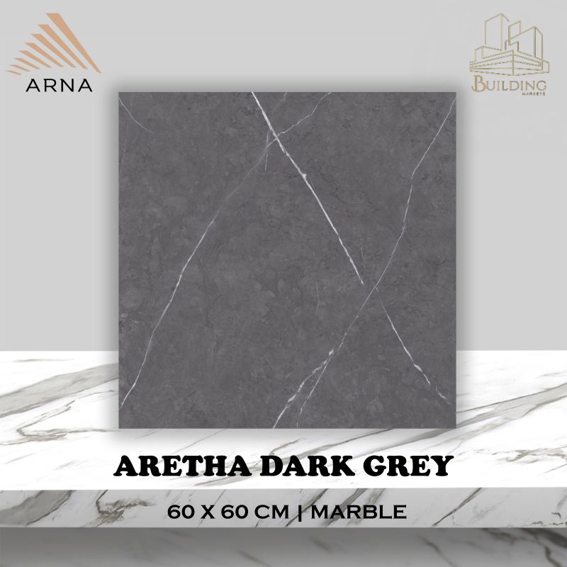 Jual Granite Lantai 60×60 ARETHA DARK GREY/GLOSSY/ARNA/SERIES | Shopee ...