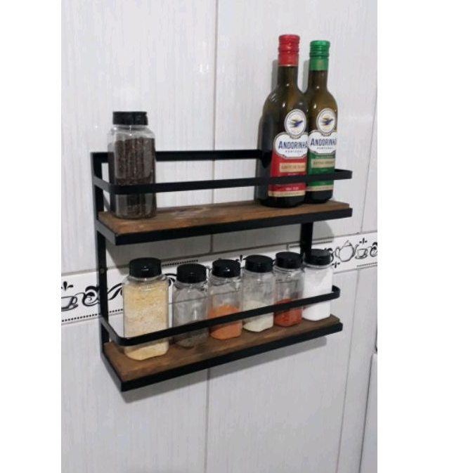 Jual kitchen set rak dapur minimalis rak bumbu estetik rak ambalan ...