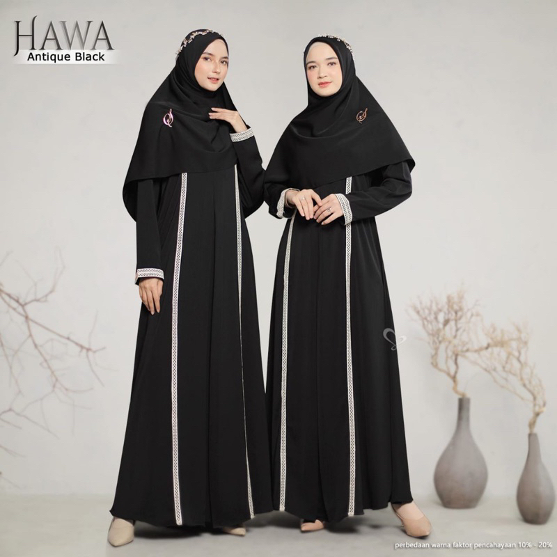 Jual Hawa Abaya By Salvina Hijab gamis polos kombinasi tile cantik, busui frendly, abaya turkey ...