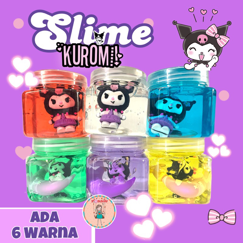 Jual Slime Gliter Botol Sanrio Boneka Kuromi/Dlime Ori/Slime Kuromi ...
