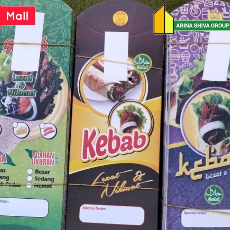 Jual 100 LEMBAR KERTAS KEBAB TARIKAN UKURAN 24 × 9,2 CM HIGH QUALITY ...