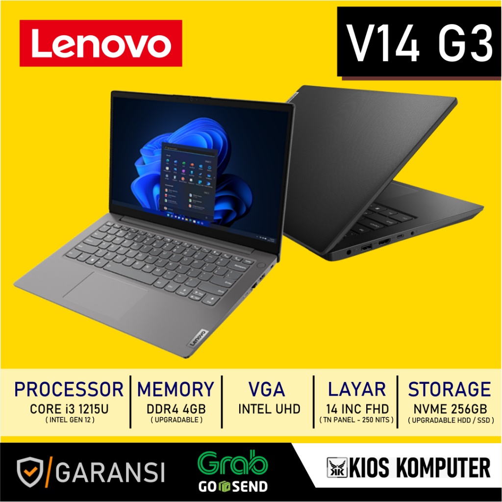 Jual LENOVO V14 G3 IAP CORE I3 1215U 4GB RAM 256GB NVME INTEL UHD 14 INCH FHD WINDOWS 11 ...