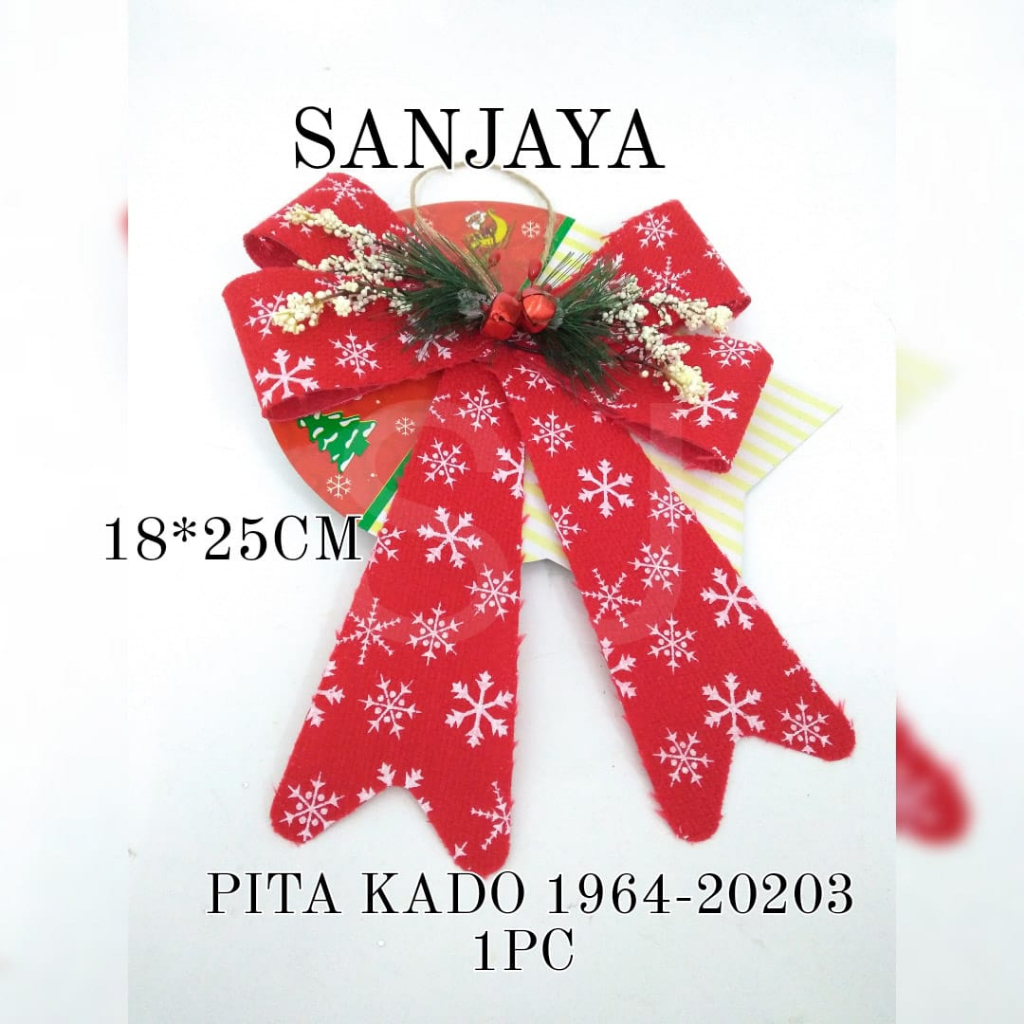 Jual Gantungan Pita Parcel / Pita Natal Parcel Kado / Hiasan Dekorasi Pohon Natal / Natal Pita ...