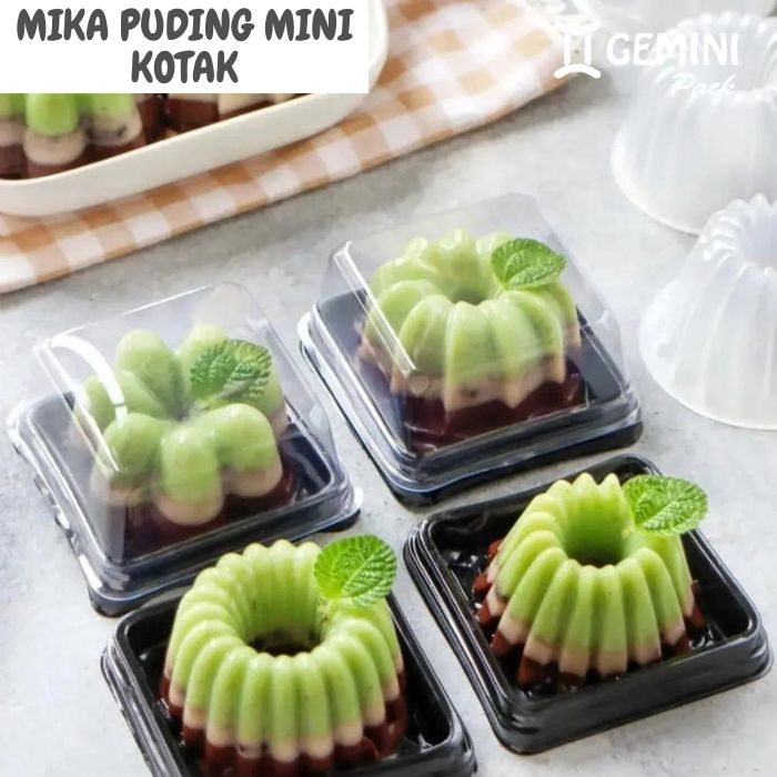 Jual 50 Pcs - Mika Tray Puding Mini Kotak Per Pack / Tray Mooncake Kue ...