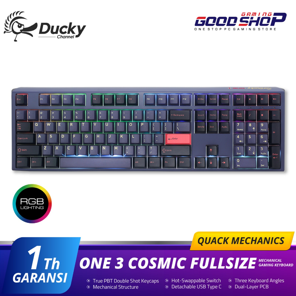 Jual Ducky One 3 Cosmic Fullsize Hotswap RGB Mechanical Gaming Keyboard ...