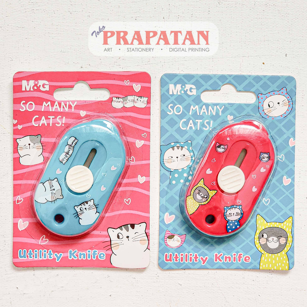 Jual M&G So Many Cats Mini Cutter Utility Knife ASS913 | Alat Potong ...