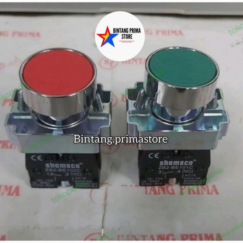 Jual Tombol Tekan / Push Button warna Tipe XB2-BA Shemsco | Shopee ...