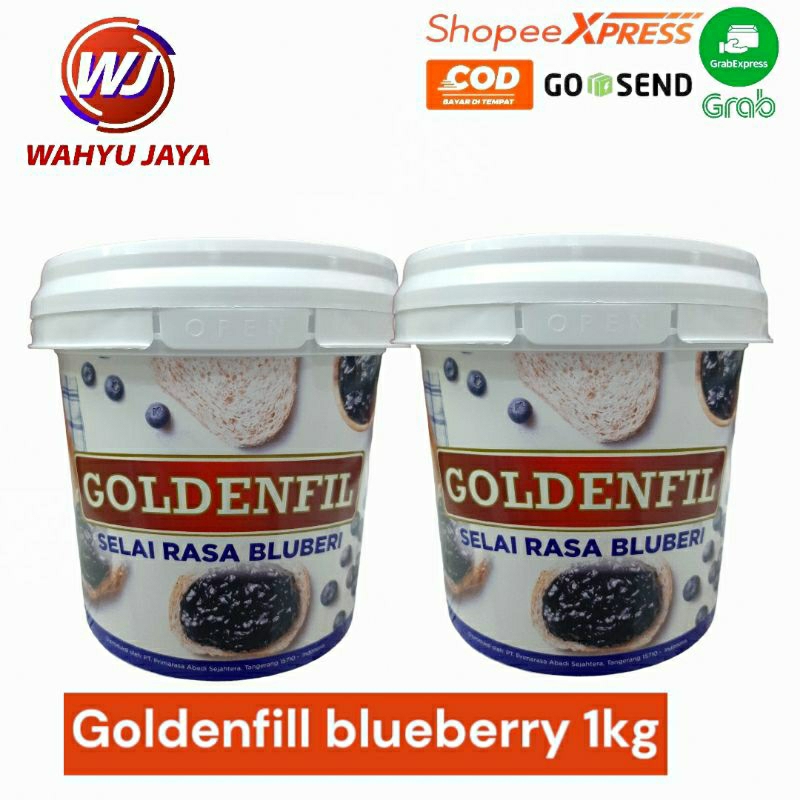 Jual goldenfill selai rasa blueberry1kg | Shopee Indonesia