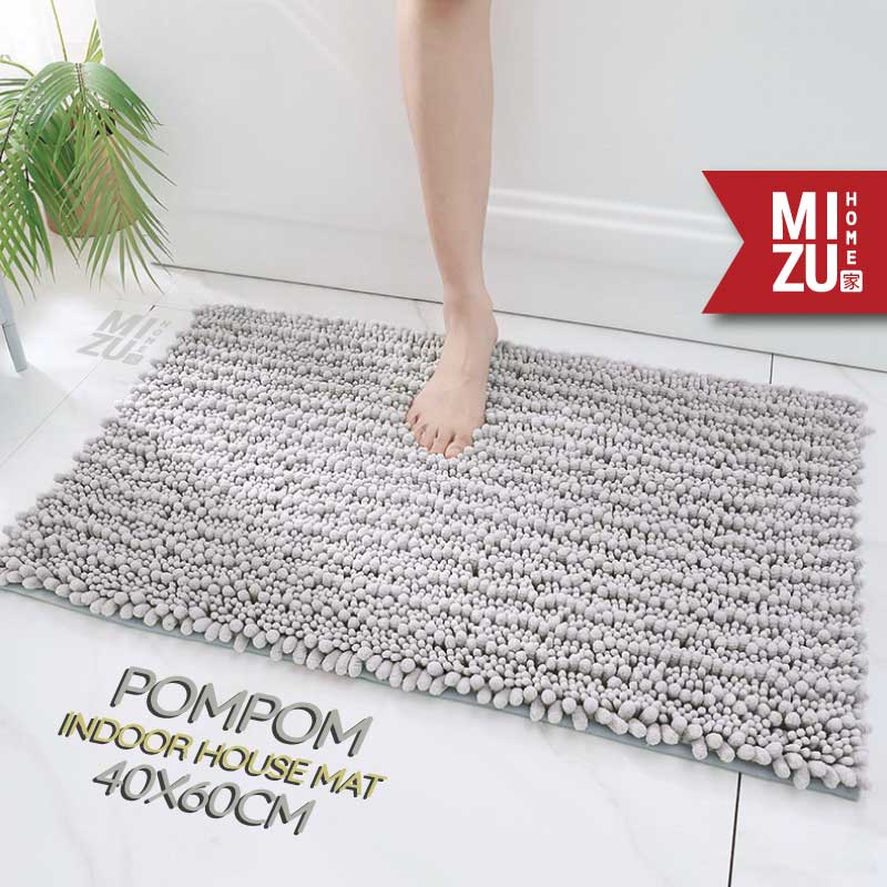 Jual MIZU POMPOM 40x60cm Indoor House Mat Keset Cendol Microfiber Keset ...