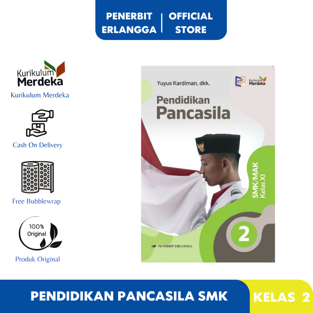 Jual PENDIDIKAN PANCASILA SMK/MAK KELAS 11 KURIKULUM MERDEKA -ERLANGGA | Shopee Indonesia