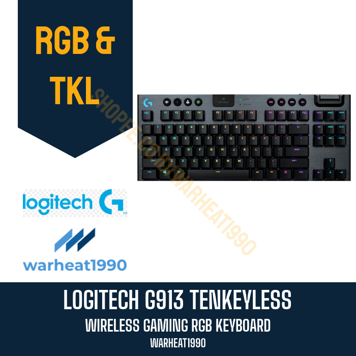 Jual Logitech G913TKL Wireless Lightspeed RGB Keyboard Tenkeyless G913 TKL | Shopee Indonesia