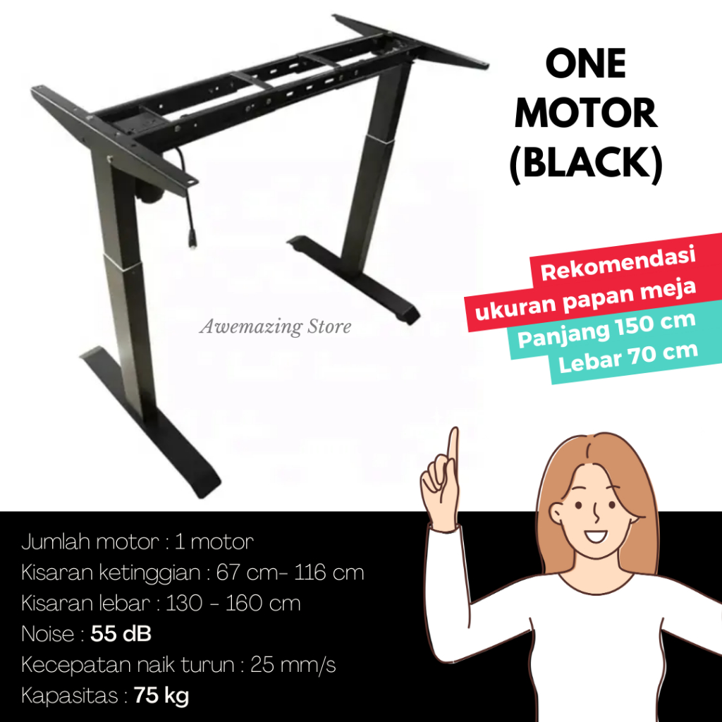 Jual Kaki Meja Elektrik Adjustable Electric Working Gaming Desk / Meja ...