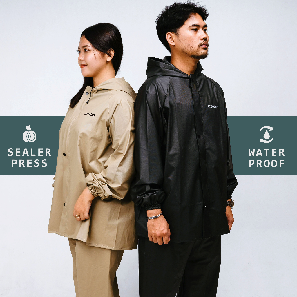 Jual Jas Hujan Pria Wanita Dewasa Setelan Jaket Celana Tebal Aimon | Shopee Indonesia