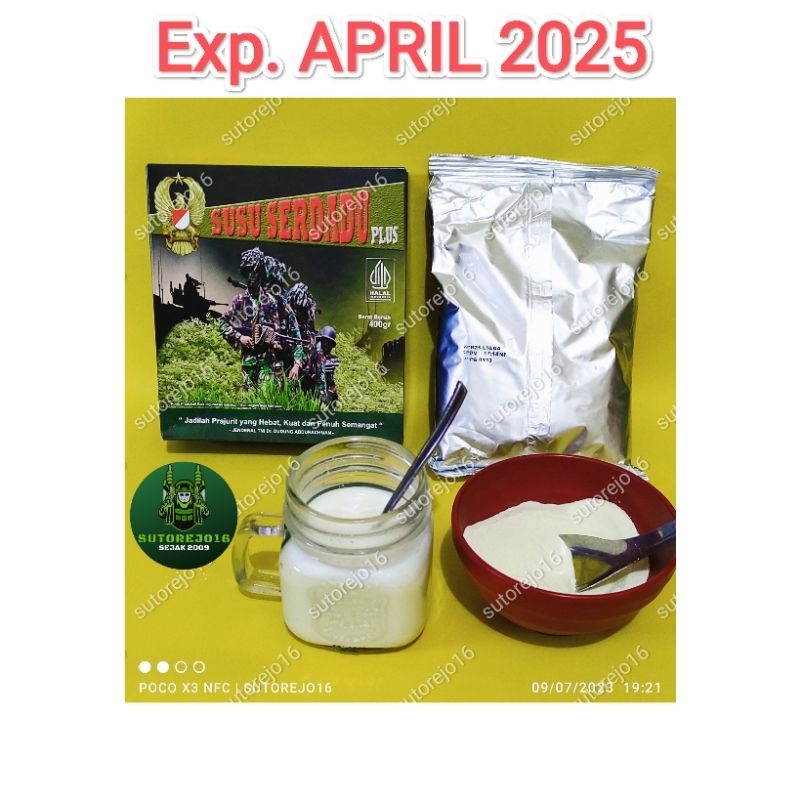 Jual ransum susu serdadu tni / susu whey protein / susu bulking tentara ...