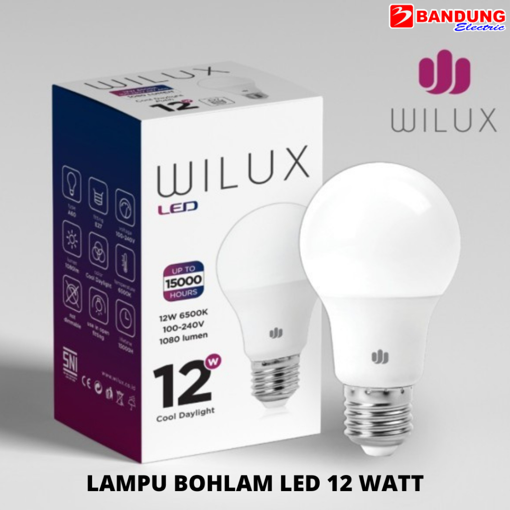 Jual Lampu Bohlam LED WILUX 12 Watt Putih - Kuning | Shopee Indonesia