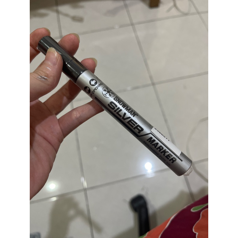 Jual NEW SPIDOL SNOWMAN SILVER MARKER PERMANEN ORIGINAL | Shopee Indonesia
