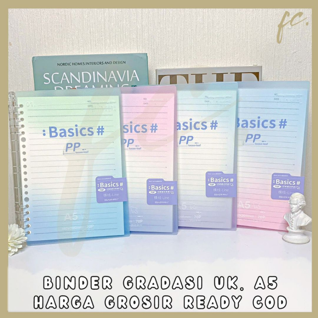Jual Buku Binder Kertas File Basics PP A5 / B5 Transparent Gradasi ...