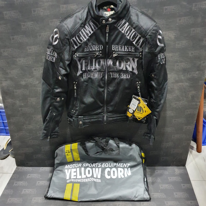 Jual Jacket Motor Yellow Corn YB 3105 Black Gunmetal Jaket Riding ...
