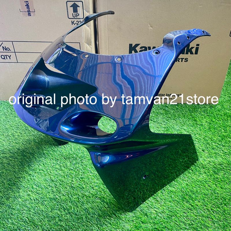 Jual BATOK FAIRING DEPAN NINJA RR OLD BIRU NAVY ORIGINAL | Shopee Indonesia