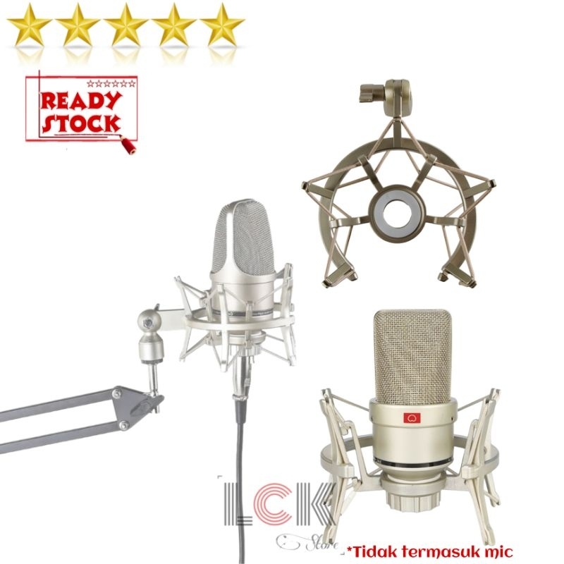 Jual shock mount mic holder spider kondensor TLM 102 sennheiser mk4 MK8 ...