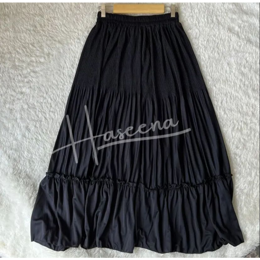 Jual Haseena Rok Plisket Susun Maiza Bahan Premium | Rok Skirt | Rok ...