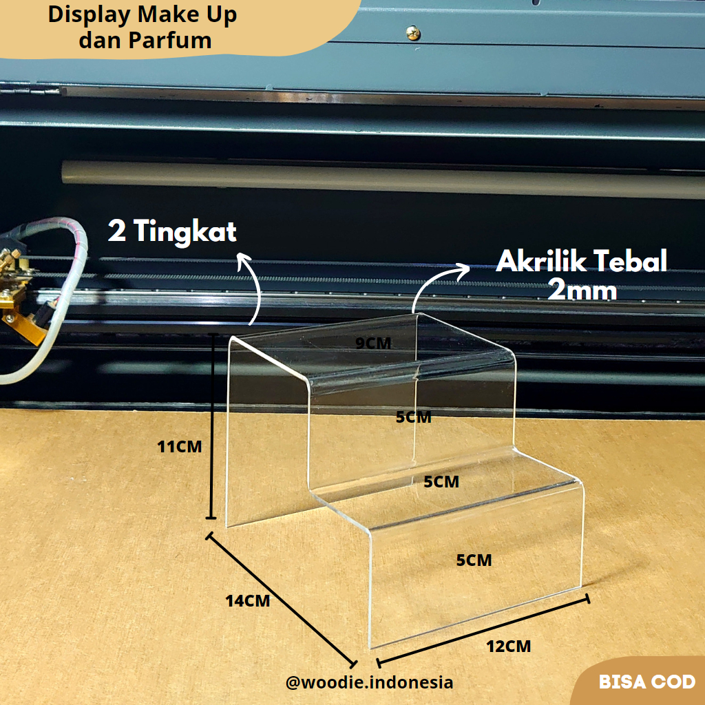 Jual Display Make up Acrylic Display make up Hantaran Akrilik 2 tingkat ...