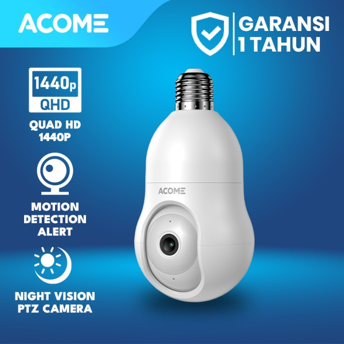 Jual ACOME APC8S Smart IP WiFi Camera CCTV 2.5K 1440P Kamera Bohlam E27 | Shopee Indonesia