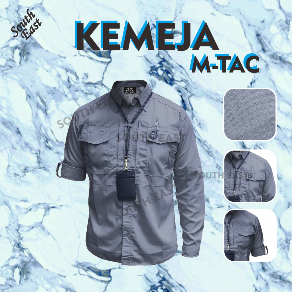 Jual KEMEJA LAPANGAN M-TAC LENGAN PANJANG WARNA ABU GAYA FORMAL BUMN ...
