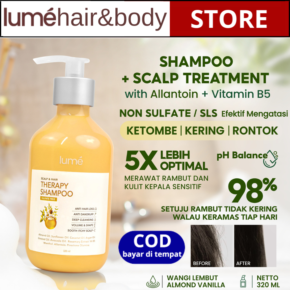 Jual Lume Scalp Hair Therapy Shampoo Non Sulfat SLS Anti Rontok Ketombe ...
