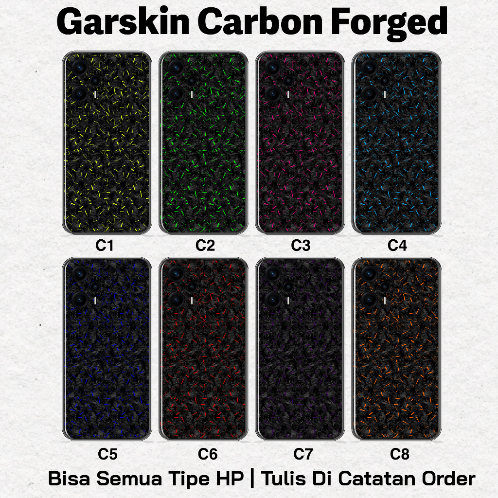 Jual Garskin Skin Universal Semua Tipe Hp Carbon Forged Bisa Custom ...