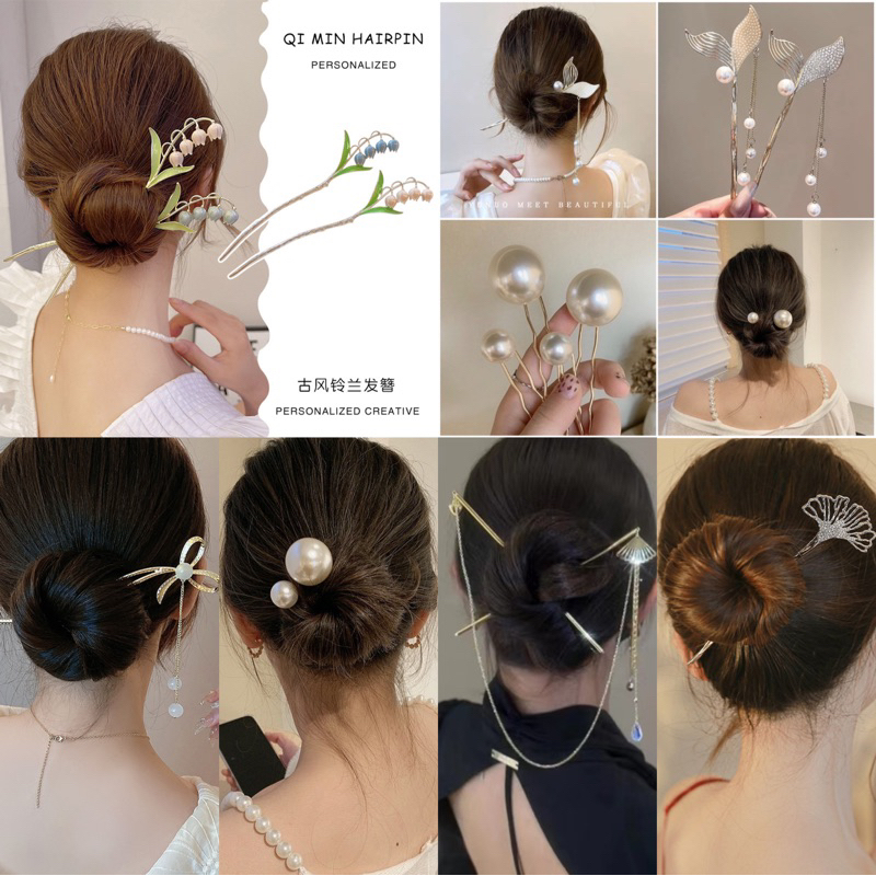 Jual Jepit Rambut Fashion Hairpin - MARGARITA BLACK & PEARL | Shopee ...
