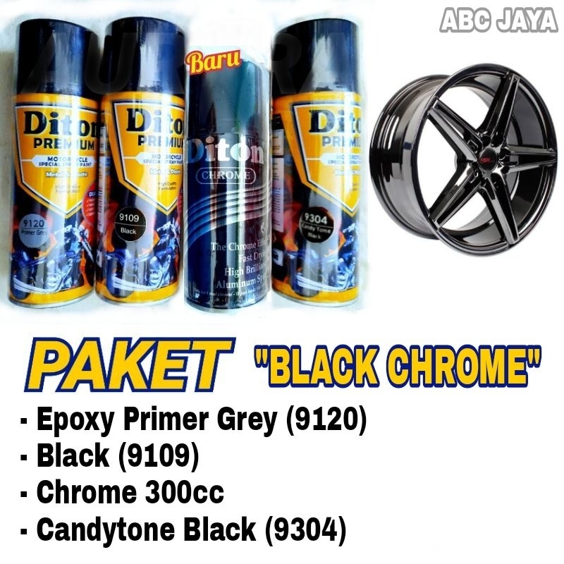 Jual PAKET Cat Pilok Diton Premium 9120 Epoxy Primer Grey + 9109 Black ...