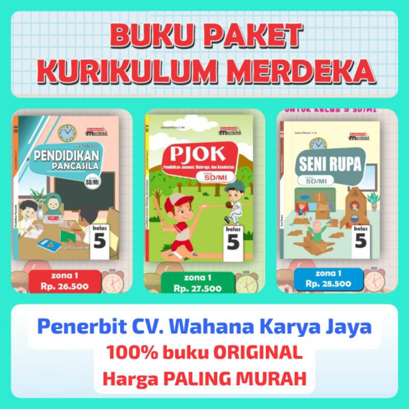 Jual Buku Siswa Kelas 5 - PKN, PJOK, SENI RUPA - CV WAHANA KARYA JAYA - Kurikulum Merdeka ...